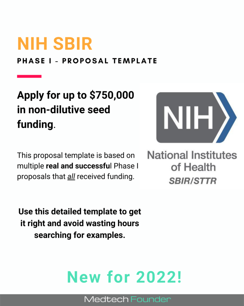 NIH SBIR Template 2022 - Medtech Founder