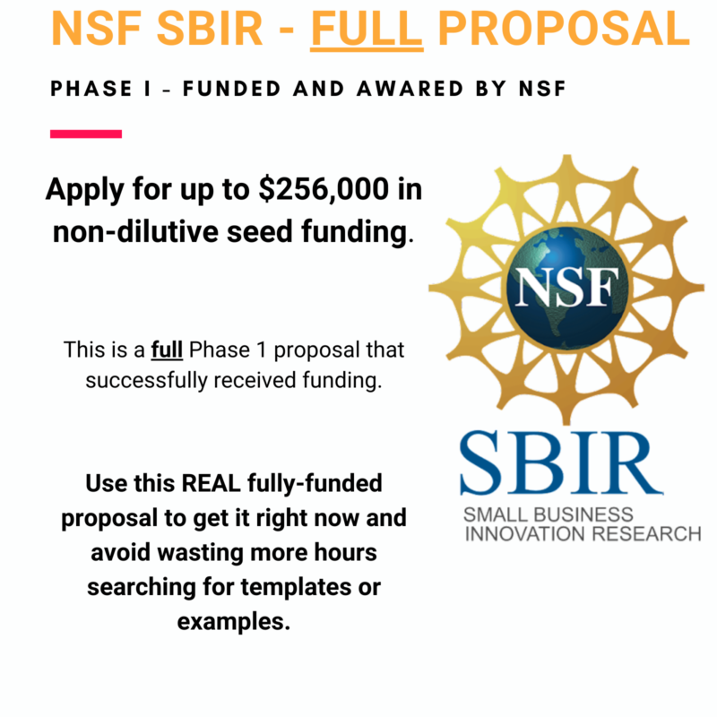 NSF SBIR Budget Template - Medtech Founder